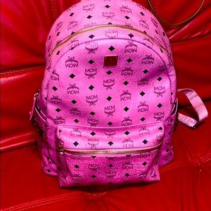 MCM | Bags | Pink Mcm Medium Backpack | Poshmark